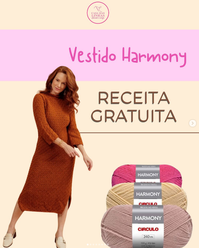 Receita de crochê gratuita – Vestido Harmony - Central do Amigurumi